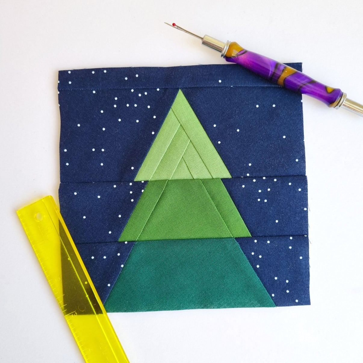 Christmas Tree Quilt Block Fpp Sewing Pattern Pdf Lorelei Jayne