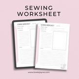 Sewing Worksheet PDF Printable – Lorelei Jayne