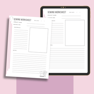 Sewing Worksheet PDF Printable – Lorelei Jayne